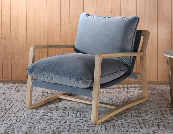 Blue Slate Arm Chair — Bridge Furniture & Props NY