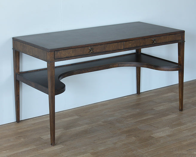 Writing Desk With Curved Mid Shelf — Bridge Furniture & Props NY