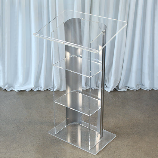 Acrylic & Steel Podium — Bridge Furniture & Props NY