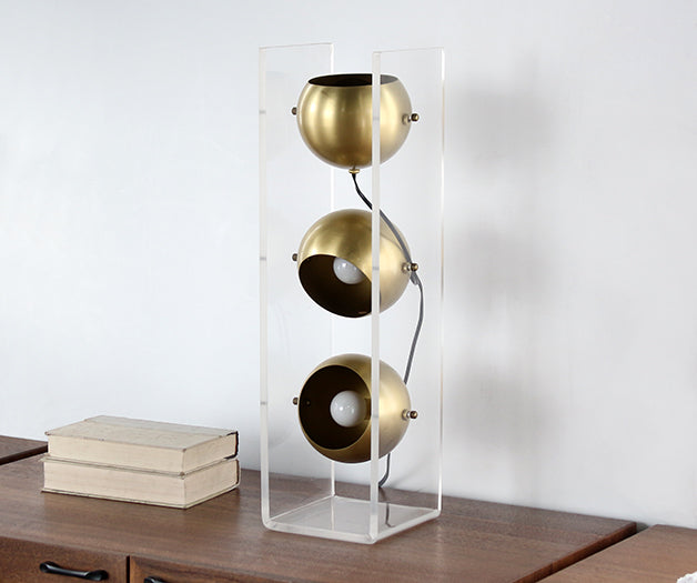 Acrylic Column Table Lamp — Bridge Furniture & Props NY